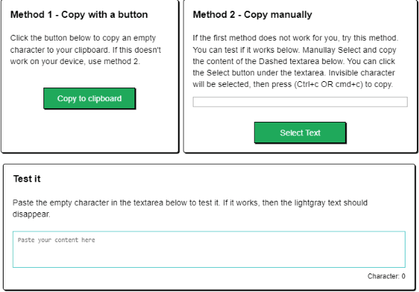 How to add Invisible Characters in Instagram Captions and Bio?